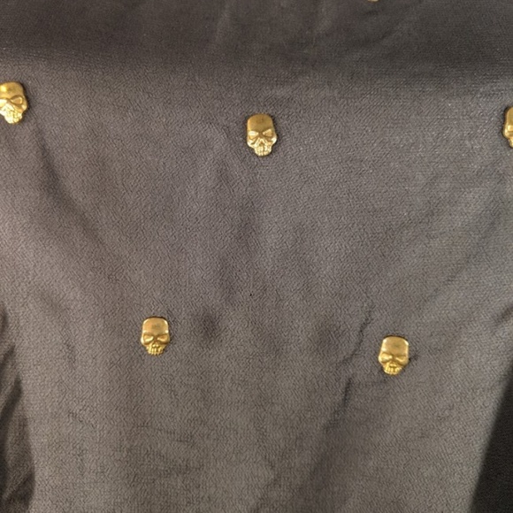 Iris Basic | Tops | Iris Basic Black Sheer Tank With Gold Skulls S | Poshmark